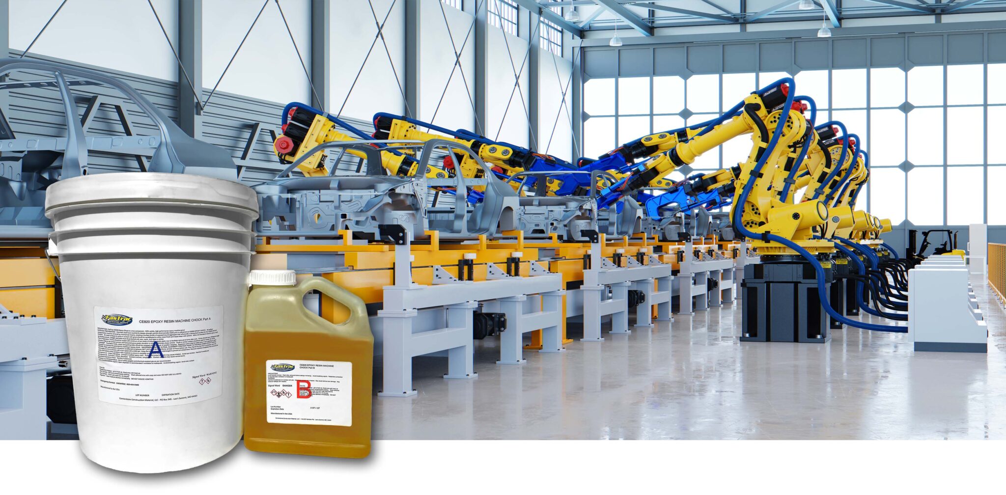 FasTrac CE820 Gray Epoxy Chock - FasTrac